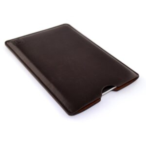 dockem executive sleeve for ipad mini 6, 5, 4, 3, 2, 1: premium synthetic leather tablet case: slim, microfiber lined, professional, protective cover (dark brown)