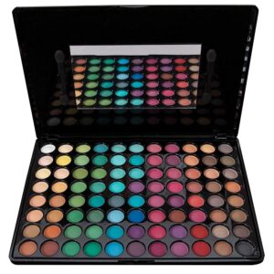 forpro professional collection bebeautiful professional makeup eyeshadow with applicators, 88-color palette, warm