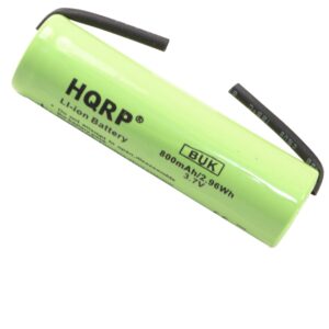 hqrp 3.7v li-ion battery compatible with philips sonicare hx6150 hx6902 hx6910 hx6911 hx6912 hx6932 hx6933 hx6952 hx6982 hx6311, flexcare platinum hx9170 hx9170/10 hx9110 hx8911 toothbrush 49x14mm