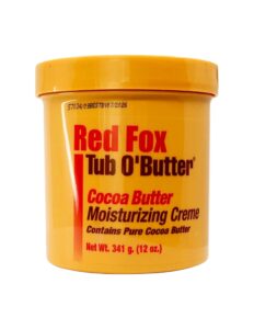 red fox tub o' butter cocoa, moisturizing creme 12 oz