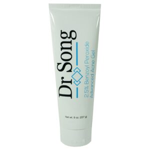 dr song 2.5% benzoyl peroxide acne gel treatment lotion (8 oz)