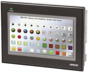 omron nb7w-tw01b interactive display 7" touch screen tft color lcd, ethernet built-in