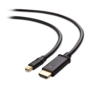 cable matters mini displayport to hdtv cable in black 25 feet - thunderbolt and thunderbolt 2 port compatible