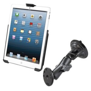 ram compatible with apple mount suction cup mount w/apple ipad mini ez-roll'r cradle