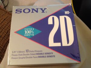 sony md-2da double-sided double density 500kb 5.25 floppy disks (10-pack)