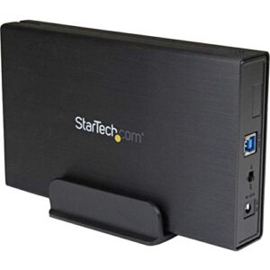 startech.com 3.5in black aluminum usb 3.0 external sata iii ssd / hdd enclosure with uasp for sata 6gbps - 3.5" sata hard drive enclosure (s3510bmu33)