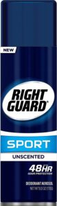 right guard sport unscented aerosol antiperspirant spray 6 oz (pack of 3)