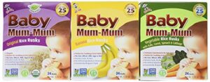 baby mum-mum variety pack of 3 original banana and vegetable 1.76 ounce (pack of 3)