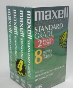 maxell standard grade t 160 blank vhs recording tapes