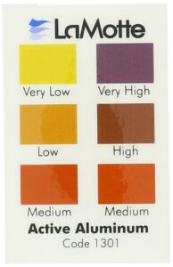 lamotte 1301 soil ph test kit color chart, aluminum in soil