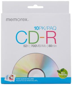 memorex value added 700mb/ 80 minute 52x cd-r 10 pack (32020033356)