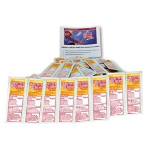 sunscreen lotion 100 packets spf30+ and paba-free