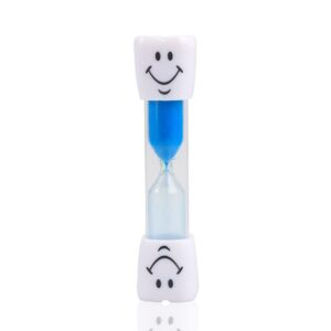 magideal kids toothbrush timer 2 minute smile sand timer for brushing children's teeth (blue)