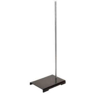 united scientific™ lab stand - chemistry lab equipment - base: 9" x 6", assembled rod: 24" l x 12mm dia - heavy duty corrosion resistant steel, support stand