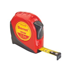 starrett exact retractable metric pocket tape measure with nylon coating, self adjusting end hook, and steel belt clip - 1/2" width x 3.5m length - ktx12-3.5m-n