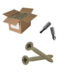 50# 9x2" green phillips-square drive exterior screw