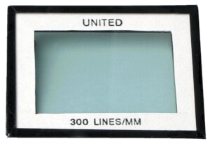 united scientific diffraction gratings - 300 lines per mm