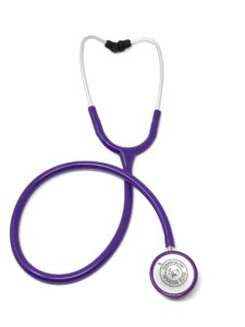 emi premium clinical lightweight 4oz stethoscope with rotating dual head - purple - perfect for nurses and medical professionals