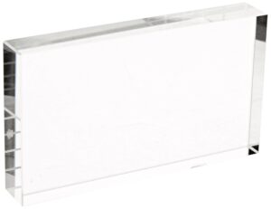 united scientific supplies rcb115-g clear glass rectangular block, 115mm l x 65mm w x 20mm thick