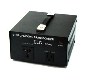 elc t series 3000 watt voltage converter transformer - step up/down - 110v to 220v / 220v to 110v power converter - circuit breaker protection, ce certified [3-years warranty]