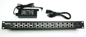 poe texas 12 port gigabit poe injector with 48 volt 60 watt power supply for 802.3af/at devices