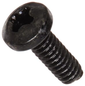 small parts steel pan head machine screw, black oxide finish, meets asme b18.6.3, #1 phillips drive, #2-56 thread size, 1/4" length, fully threaded, import (pack of 100)