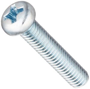 small parts steel pan head machine screw, zinc plated, meets jis b1111, #2 phillips drive, m4-0.7 thread size, 20 mm length, fully threaded, imported (pack of 25)