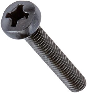 small parts 503514 steel pan head machine screw, black oxide finish, meets din 7985, #1 phillips drive, m3.5-0.6 thread size, 20 mm length, fully threaded, import (pack of 50)