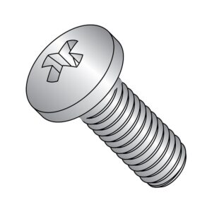 small parts 0208mpp410 410 stainless steel pan head machine screw, meets asme b18.6.3, #1 phillips drive, #2-56 thread size, 1/2" length, fully threaded, import (pack of 100)