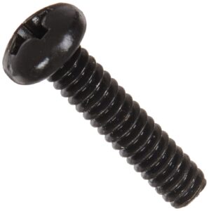 small parts steel pan head machine screw, black oxide finish, meets asme b18.6.3, #2 phillips drive, #10-32 thread size, 3/4" length, fully threaded, import (pack of 100)