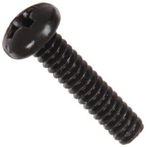 small parts steel pan head machine screw, black oxide finish, meets asme b18.6.3, #2 phillips drive, #6-32 thread size, 5/8" length, fully threaded, import (pack of 100)