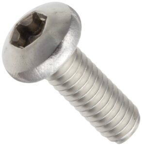 small parts 18-8 stainless steel pan head machine screw, meets asme b18.6.3, t20 star drive, #8-32 thread size, 1/2" length, fully threaded, imported (pack of 50)