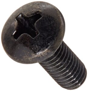 small parts 1012mppbz steel pan head machine screw, black zinc plated, meets asme b18.6.3, #2 phillips drive, #10-24 thread size, 3/4" length, fully threaded, import (pack of 100)