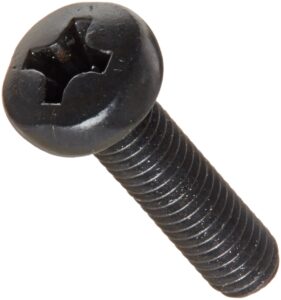 small parts m48d7985ab steel pan head machine screw, black oxide finish, meets din 7985, #2 phillips drive, m4-0.7 thread size, 8 mm length, fully threaded, import (pack of 100)