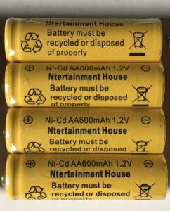 4 piece set aa nicd 600mah 1.2v rechargeable battery personal healthcare / health care