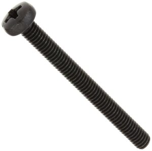 small parts m440d7985ab steel pan head machine screw, black oxide finish, meets din 7985, #2 phillips drive, m4-0.7 thread size, 40 mm length, fully threaded, import (pack of 100)