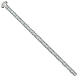 small parts steel pan head machine screw, zinc plated, meets asme b18.6.3, #2 phillips drive, #10-24 thread size, 5" length, fully threaded, imported (pack of 10)