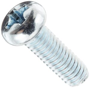 small parts steel pan head machine screw, zinc plated, meets jis b1111, #2 phillips drive, m4-0.7 thread size, 12 mm length, fully threaded, imported (pack of 50)