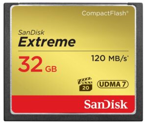 sandisk extreme 32gb compact flash memory card udma 7 speed up to 120mb/s- sdcfxs-032g-x46