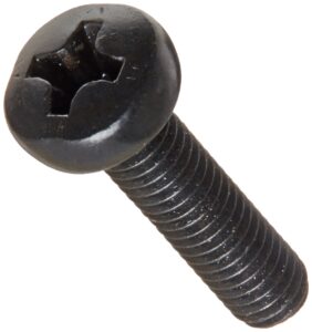 small parts m412d7985ab steel pan head machine screw, black oxide finish, meets din 7985, #2 phillips drive, m4-0.7 thread size, 12 mm length, fully threaded, import (pack of 100)