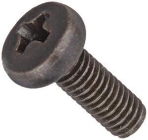 small parts m38d7985ab steel pan head machine screw, black oxide finish, meets din 7985, #1 phillips drive, m3-0.5 thread size, 8 mm length, fully threaded, import (pack of 100)