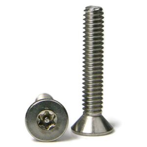 torx w/pin tamper proof security flat cap machine screw 18-8 stainless steel - 8/32 x 1-1/2 (t-20) qty-25