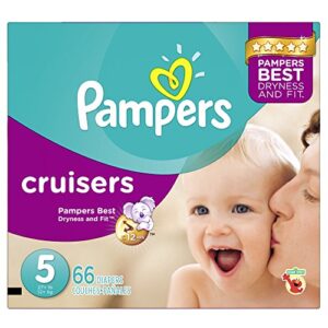 pampers cruisers diapers size 5, super pack, 66 count (packaging may vary)