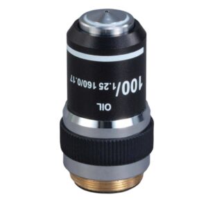 omax 100x (oil, spring) achromatic compound microscope objective lens