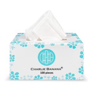 charlie banana baby disposable cloth diaper liners and baby wipes, unscented, 100-pack