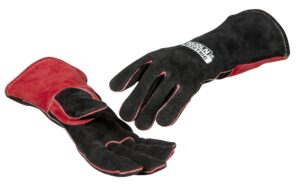 lincoln electric womens jessi combs women s mig stick welding gloves, black, red, small pack of 1 us