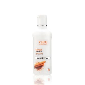 vlcc natural sandal cleansing milk for normal to dry skin | gently removes make up & impurities | deeply cleanses and soothes skin | non-foaming | 3.38 fl oz/100 ml