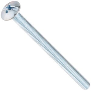 small parts 0836mct steel truss head machine screw, zinc plated finish, meets asme b18.6.3, #2 phillips/slotted, #8-32 thread size, 2-1/4" length, fully threaded, imported (pack of 50)