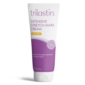 trilastin sr vit. infused intensive stretch mark & scar cream for pregnancy - 5.5 oz, cocoa butter scar treatment, hypoallergenic & paraben-free - moisturizing lotion for women