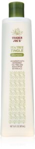 trader joes tea tree tingle shampoo with peppermint, tea tree and eucalyptus botanicals (pack of 2)